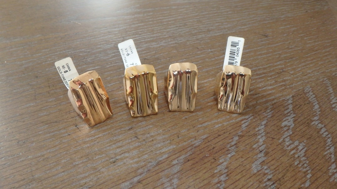 Vintaget RS Covenant RSC Textured Ring Gold Plated Your Choice Size NOS ...