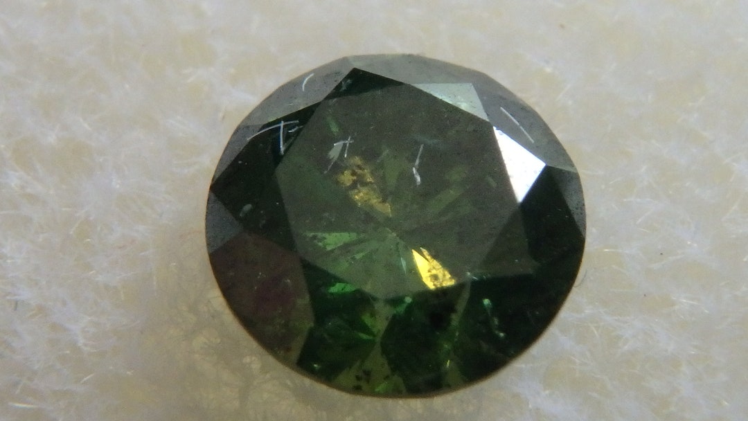 Loose Green Round .78CT Natural Irradiated DIAMOND 5.7mm - Etsy