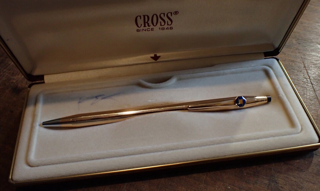 Vintage CHASE Bank Insignia CROSS 1/20 14k Gold Filled Pen - Etsy