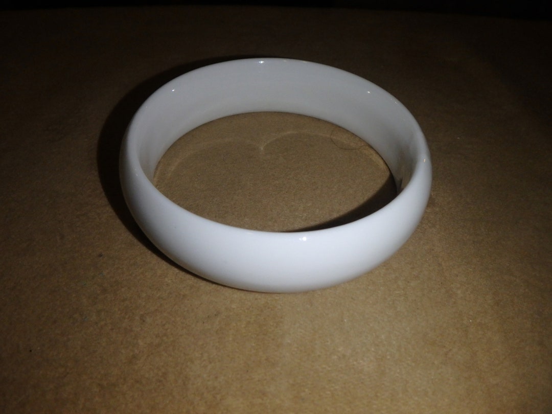 Vintage Beautiful White Porcelain Bangle Bracelet Japan - Etsy