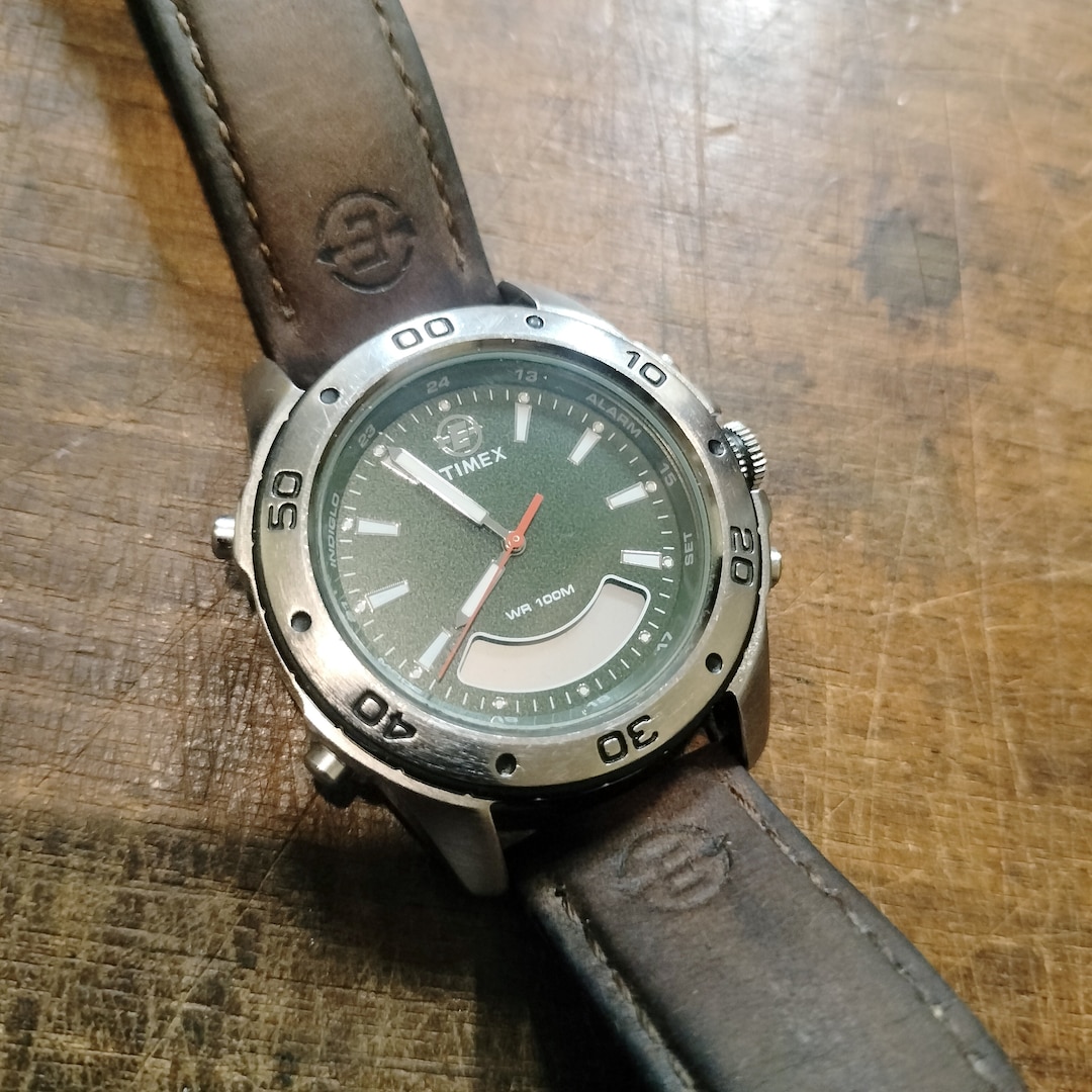 Vintage Timex Expedition Indiglo Digital Lcd Analog Chronograph Watch ...