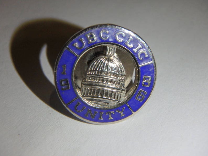 Vintage 1986 CARPENTERS Union Pin UBC CLIC Unity Tie Tack Hat - Etsy