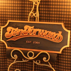 Wooden Ten Forward Bar Sign in Cheers Style - Etsy
