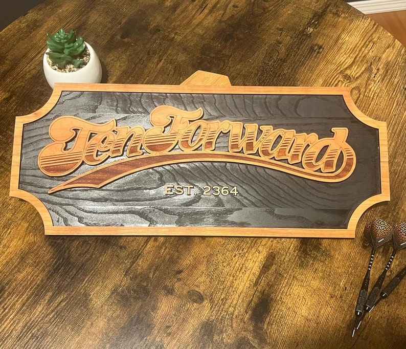 Wooden Ten Forward Bar Sign in Cheers Style - Etsy