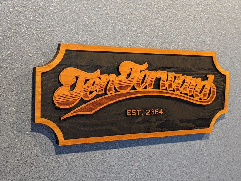 Wooden Ten Forward Bar Sign in Cheers Style - Etsy