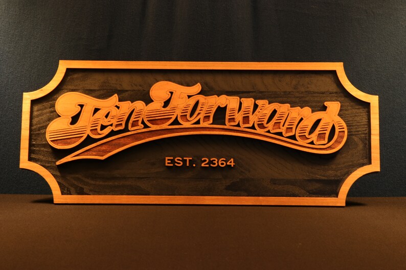 Wooden Ten Forward Bar Sign in Cheers Style - Etsy