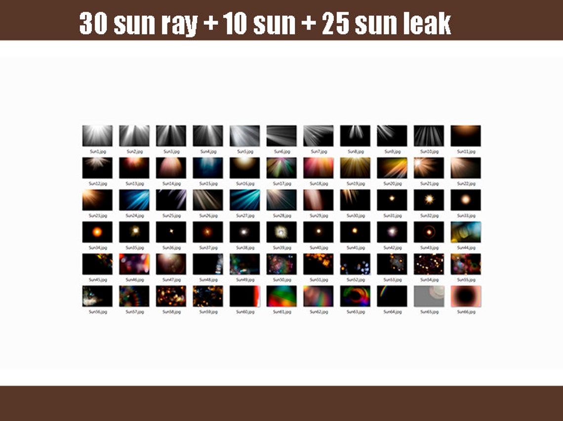 60 Natural Sun Light Overlays Photoshop Overlay Lens Flare - Etsy