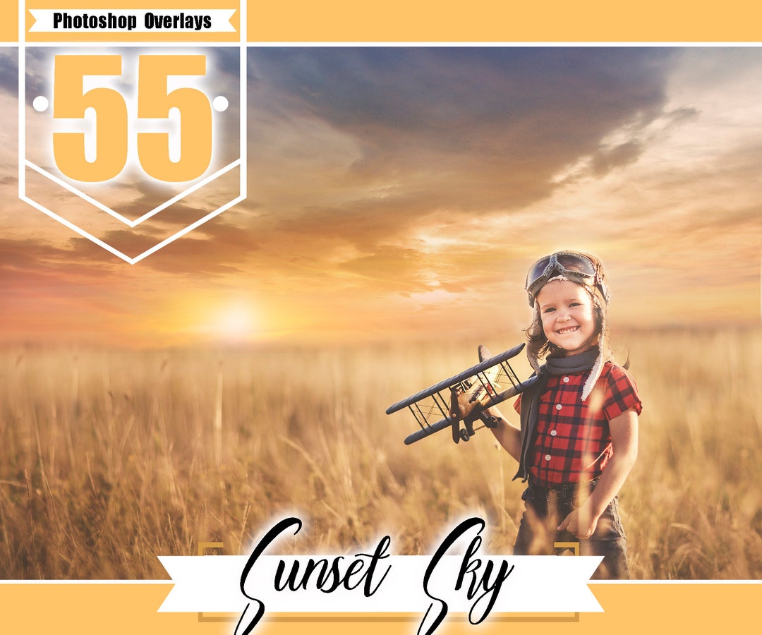 55 Sunset Sunrise Sky Overlays, Romantic Beautiful Sky Overlay ...
