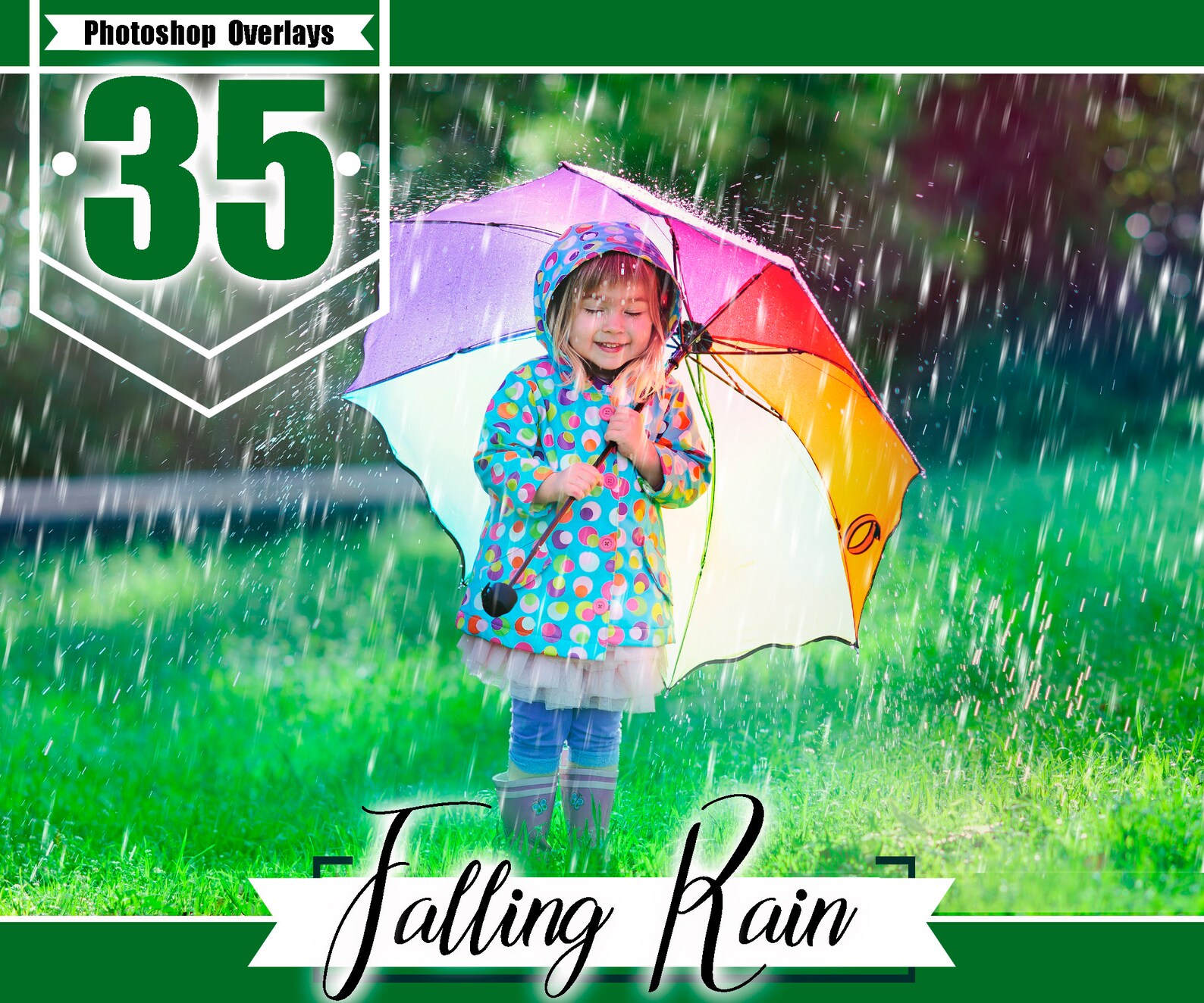 35 Falling Rain Overlays Rain Effects Weather Overlays | Etsy