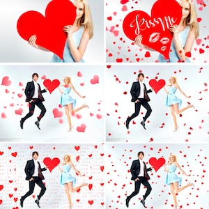 50 Valentine's Overlays, Romantic Overlay, Photoshop Overlays, Falling ...