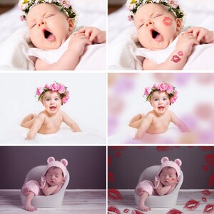 20 Kisses Kiss Photo Overlays, Valentines Wedding Baby Girl Children ...