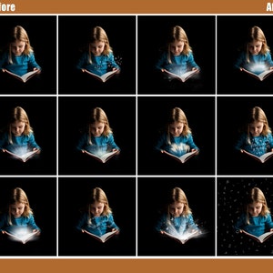 15 Magic Shine Book Overlays, Photoshop Overlays, Christmas Present ...