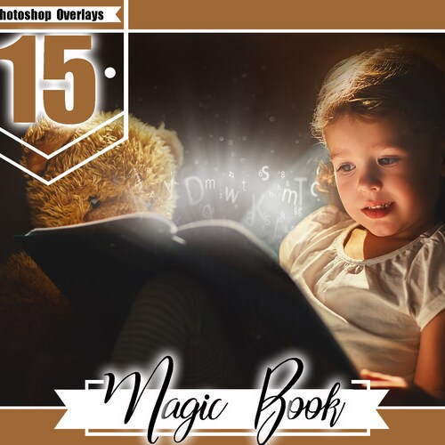15 Magic Shine Book Overlays Photoshop Overlays Christmas - Etsy