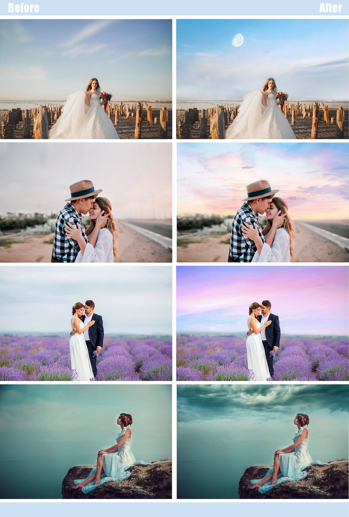 55 Amazing Sky Overlays Romantic Pastel Gorgeous Beautiful | Etsy