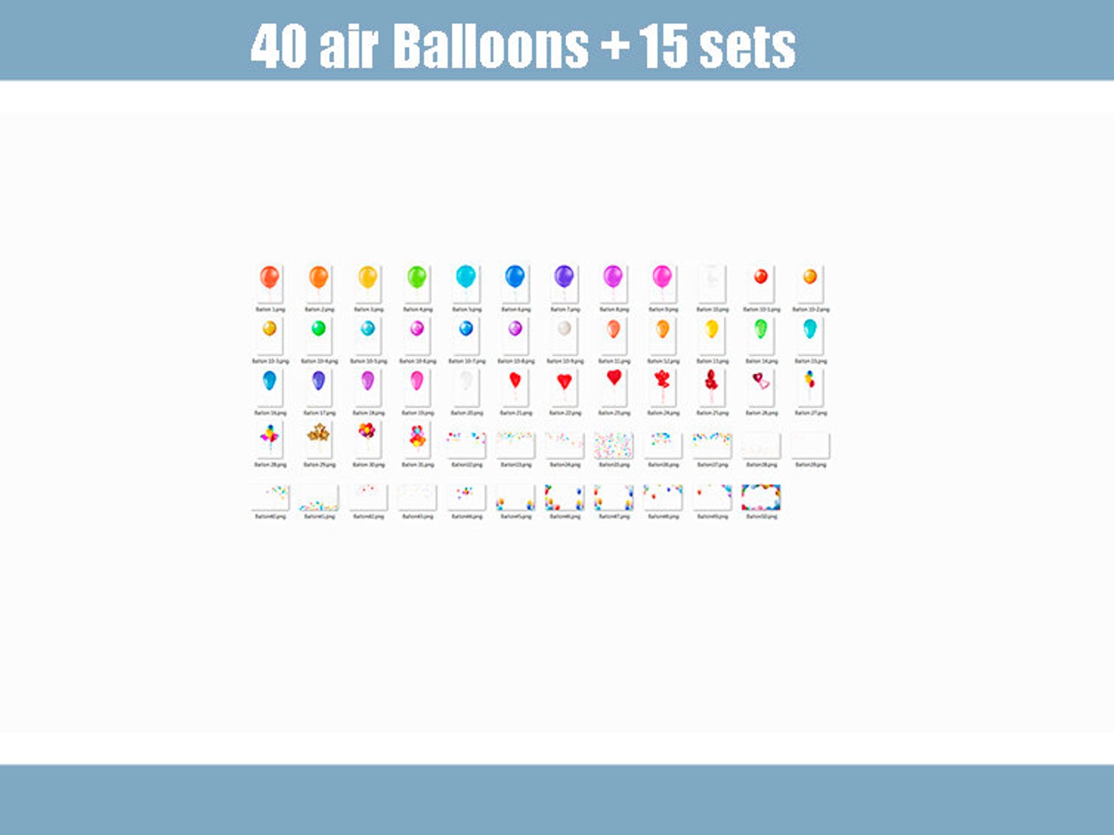 50 Falling Air Balloons Photo Overlays Photoshop Overlays - Etsy