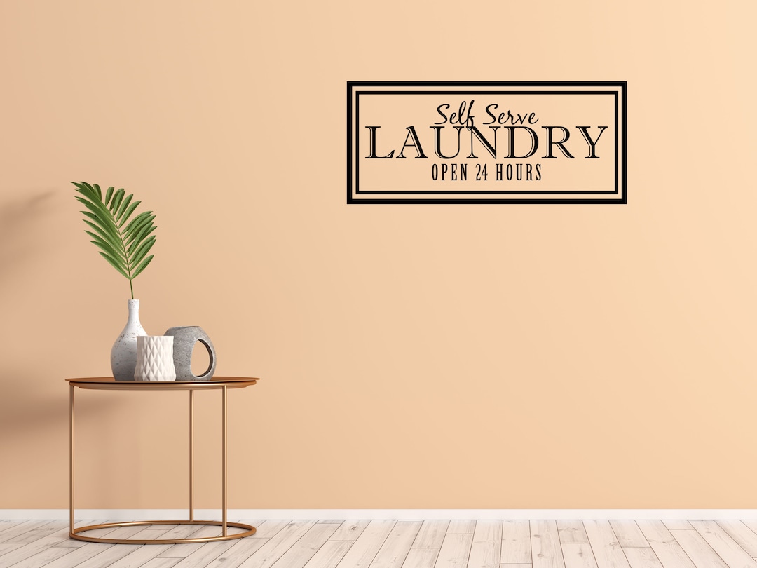 Laundry Decal Sign - Laundry Vinyl Wall Sticker - Laundry Room Art ...