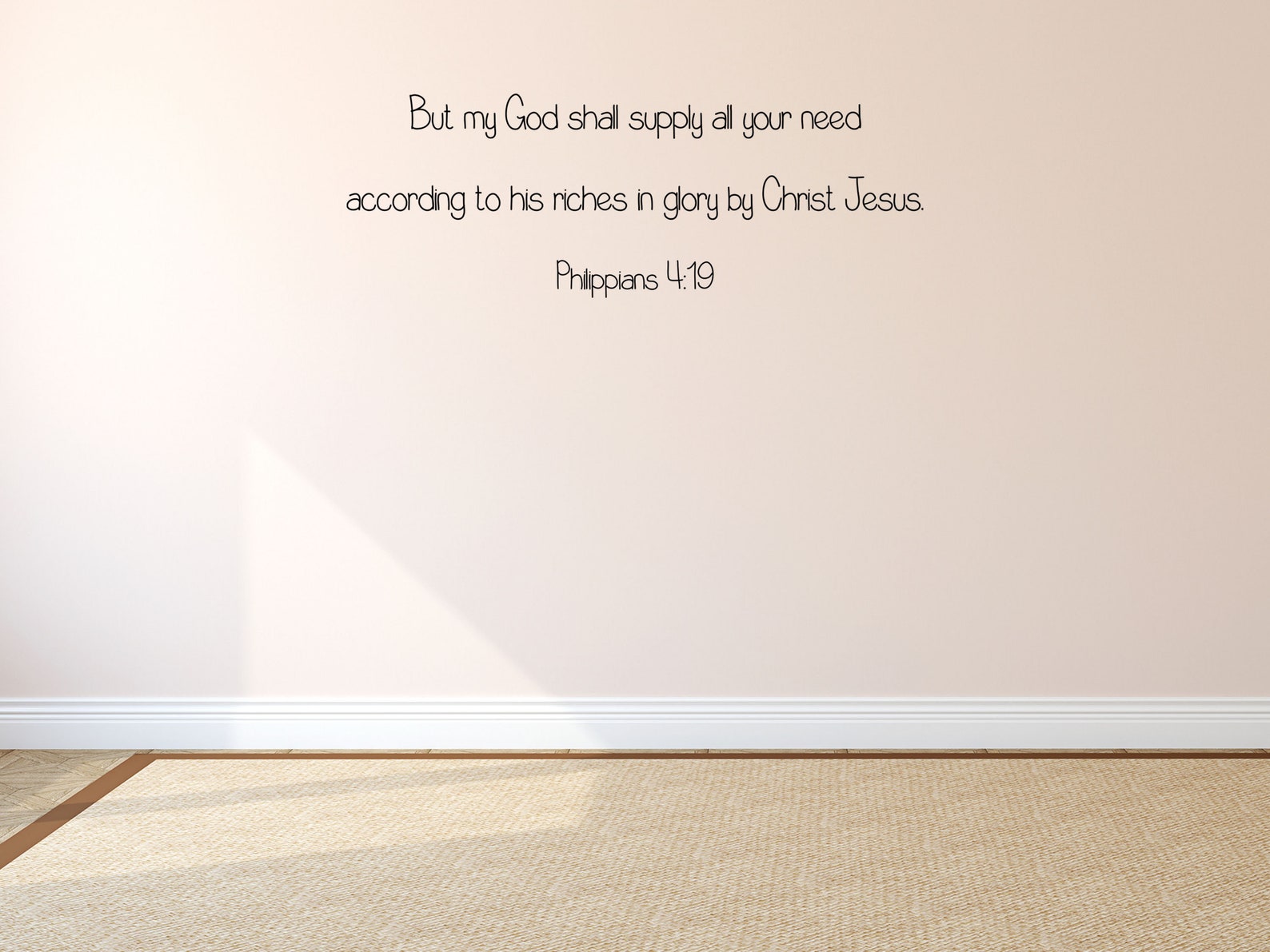 Philippians 4:19 Bible Verse Wall Decal Christian Wall Art - Etsy