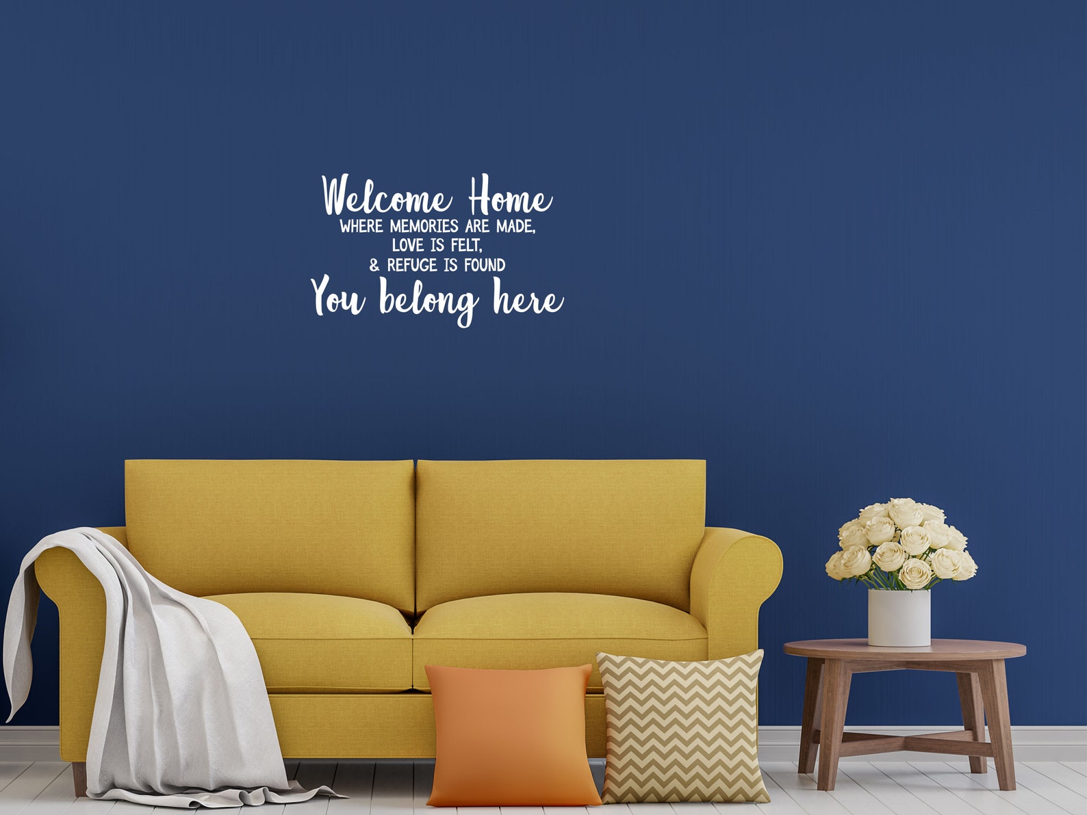 Welcome Home Wall Art Decal Sticker You Belong Here Memories - Etsy