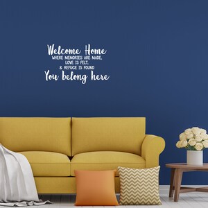 Welcome Home Wall Art Decal Sticker You Belong Here - Memories ...