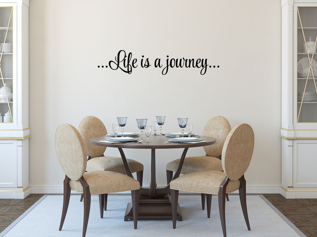 Life is A Journey Vinyl Wall Decal: Inspirational Quote, 36x7.5" - Etsy