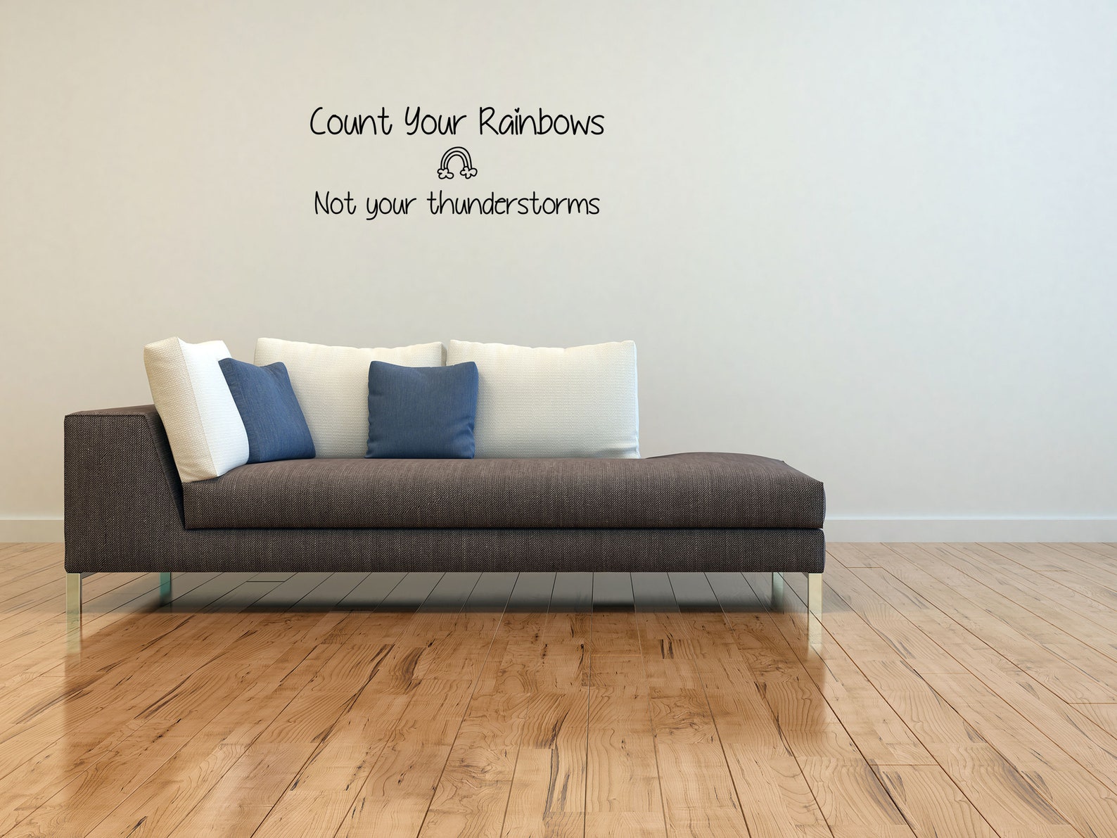 Count Your Rainbows Vinyl Wall Decal - Handmade Rainbow Wall Art ...