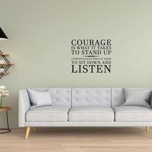 Courage is What It Takes Vinyl Wall Decal Winston Churchill Wall Decal ...