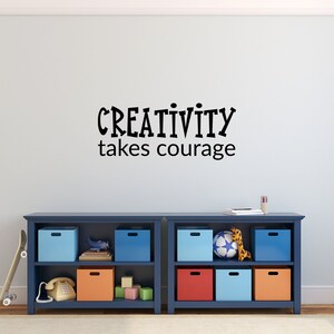 Creativity Takes Courage Wall Decal - Inspirational Wall Decal ...