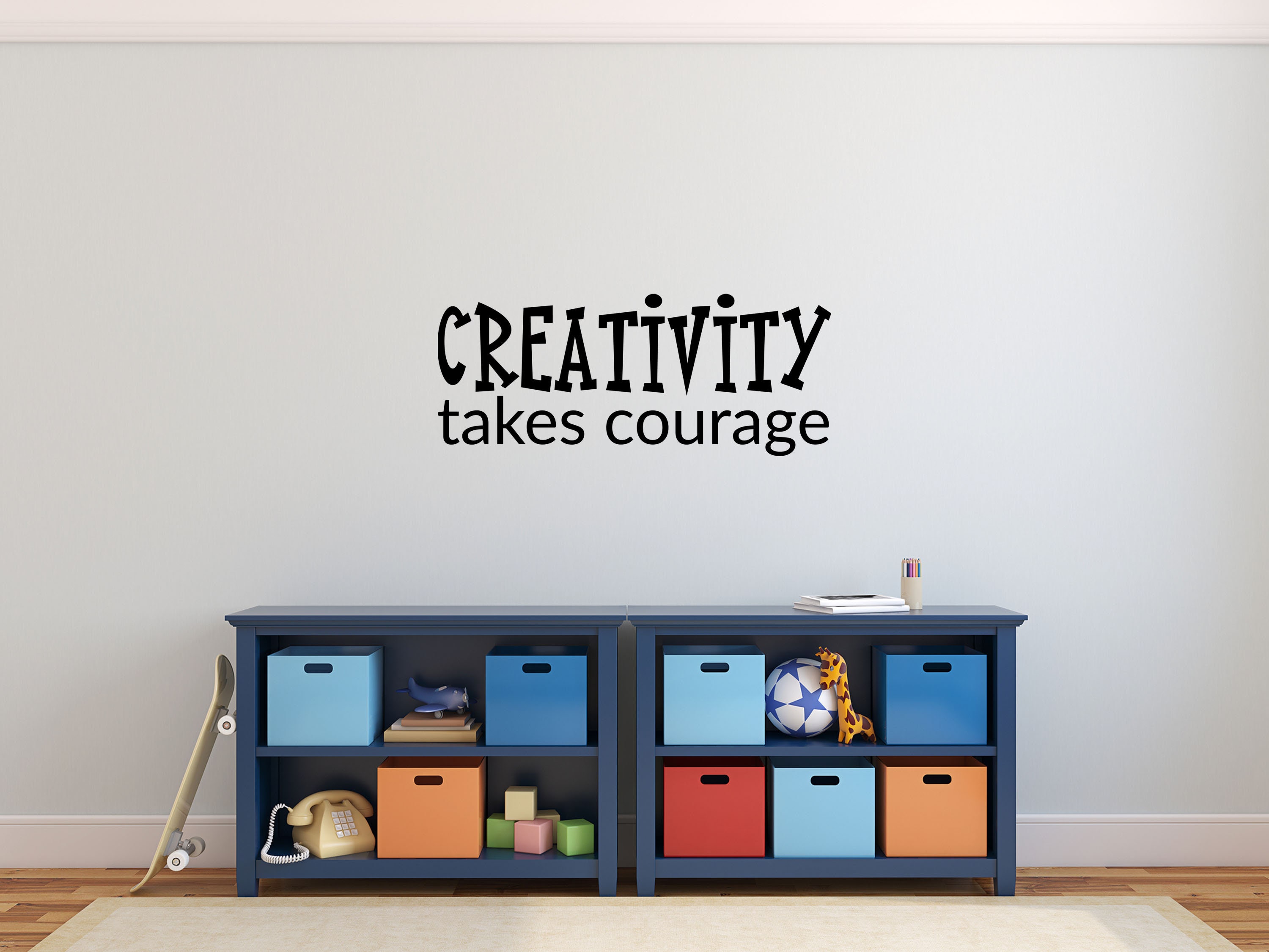 Creativity Takes Courage Wall Decal Inspirational Wall Decal | Etsy