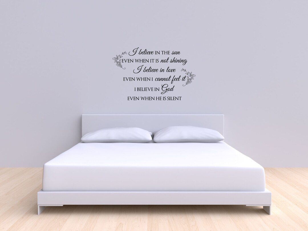 Wall Decal of I Believe in the Sun Removable Sticker for Bedroom ...