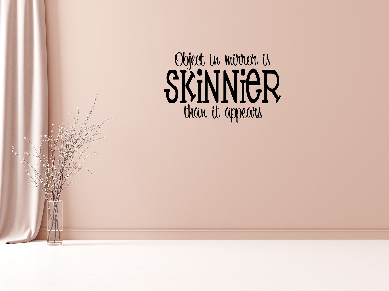 Object in Mirror Decal Wall Decal Custom Wall Custom Quote - Etsy