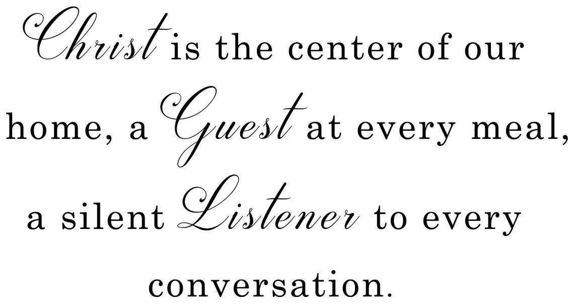 Christian Wall Decal – Christ Centered Home, Scripture Vinyl - Etsy
