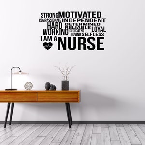 Nurse Word Cloud Wall Decal: CNA Nursing Gift - Etsy