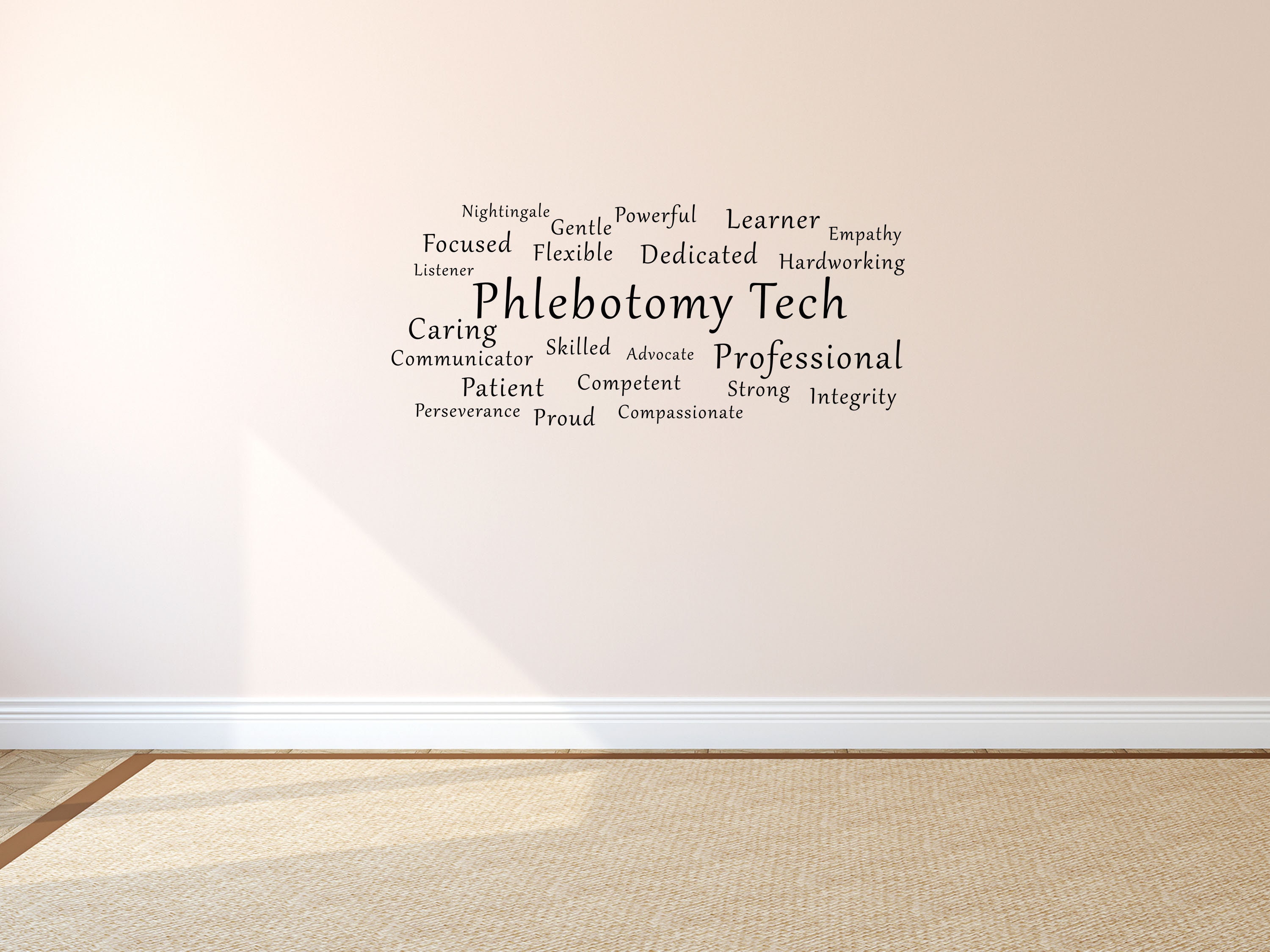 Phlebotomy Tech Word Cloud Decal Phlebotomy Wall Decal | Etsy