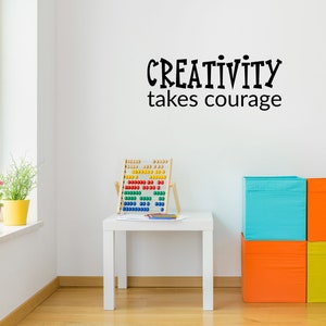 Creativity Takes Courage Wall Decal - Inspirational Wall Decal ...