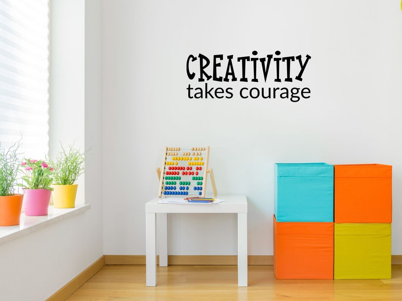 Creativity Takes Courage Wall Decal Inspirational Wall Decal - Etsy
