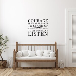 Courage is What It Takes Vinyl Wall Decal Winston Churchill Wall Decal ...