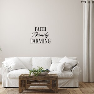Faith Family Farming Wall Decal Sticker - Farming Decal - Farm Wall Art ...