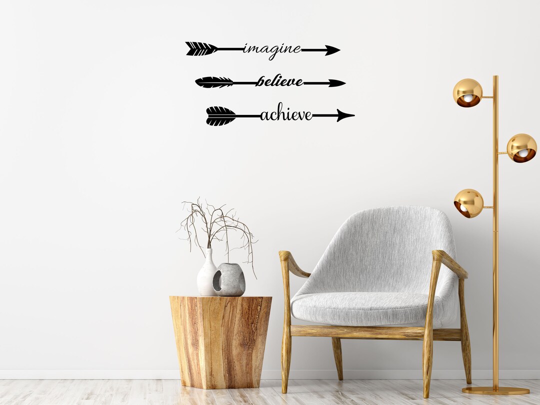 Imagine Believe Achieve Wall Decal - Arrow Kid's Room Art ...