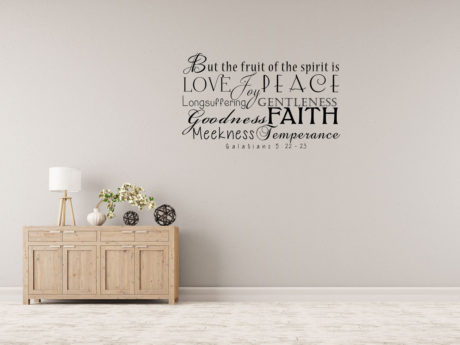 Family Wall Vinyl Bible Verse Christian Wall Art Fruit of - Etsy