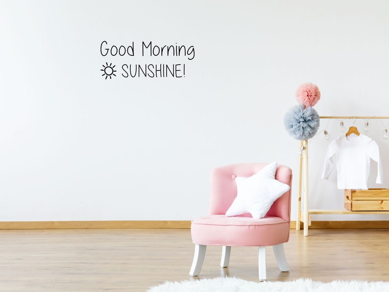 Good Morning Sunshine Vinyl Wall Decal Bedroom Wall Quote - Etsy