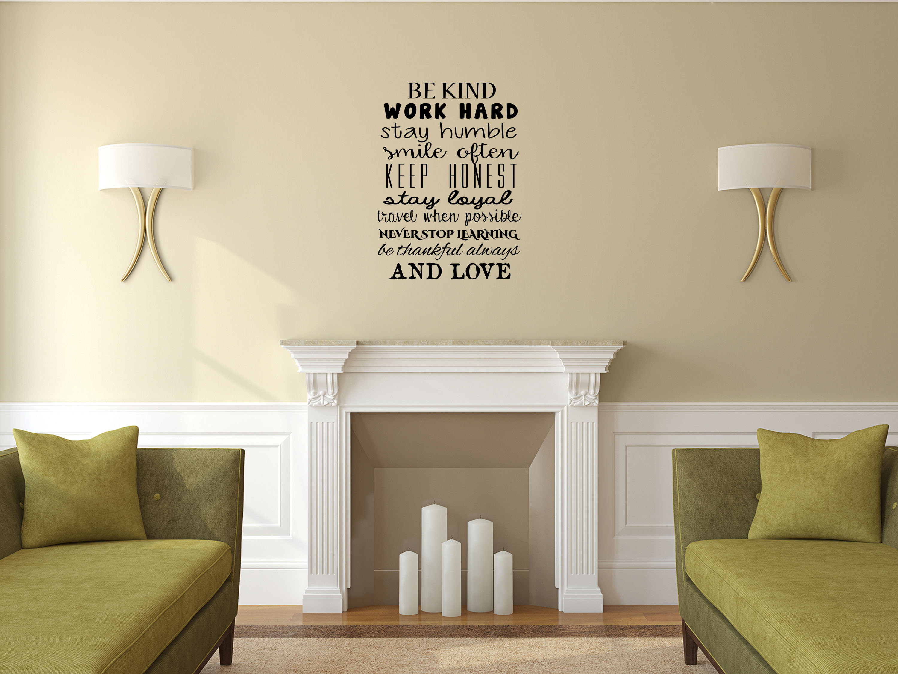 Be Kind Work Hard Vinyl Wall Decal Motivational Quote Sticker for ...