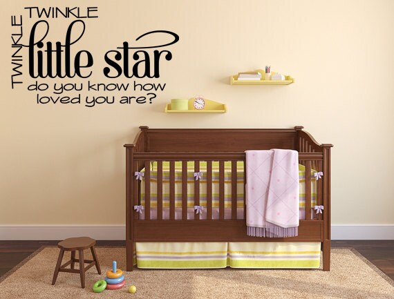 Twinkle Twinkle Little Star Decal Wall Decal Custom Wall | Etsy