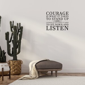 Courage is What It Takes Vinyl Wall Decal Winston Churchill Wall Decal ...