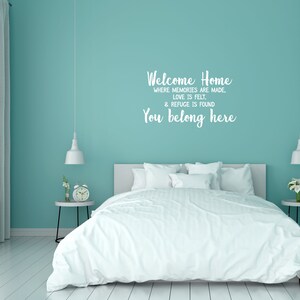 Welcome Home Wall Art Decal Sticker You Belong Here - Memories ...