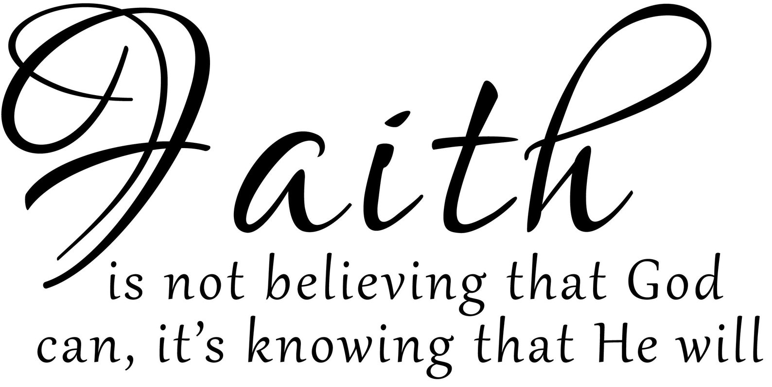 Faith is Not Believing Christian Wall Art- Scripture Wall Decal - Faith ...