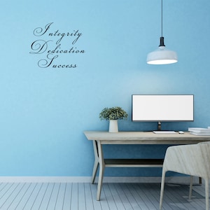 Integrity Dedication Success Vinyl Wall Decal Murals for - Etsy