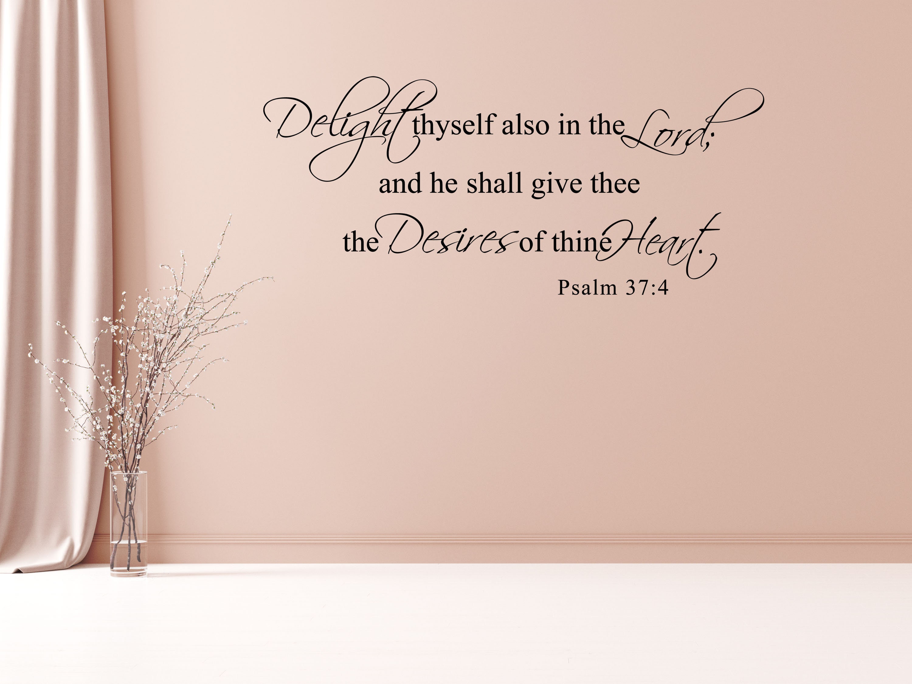 Delight Thyself in the Lord Scripture Wall Decal for Church ...