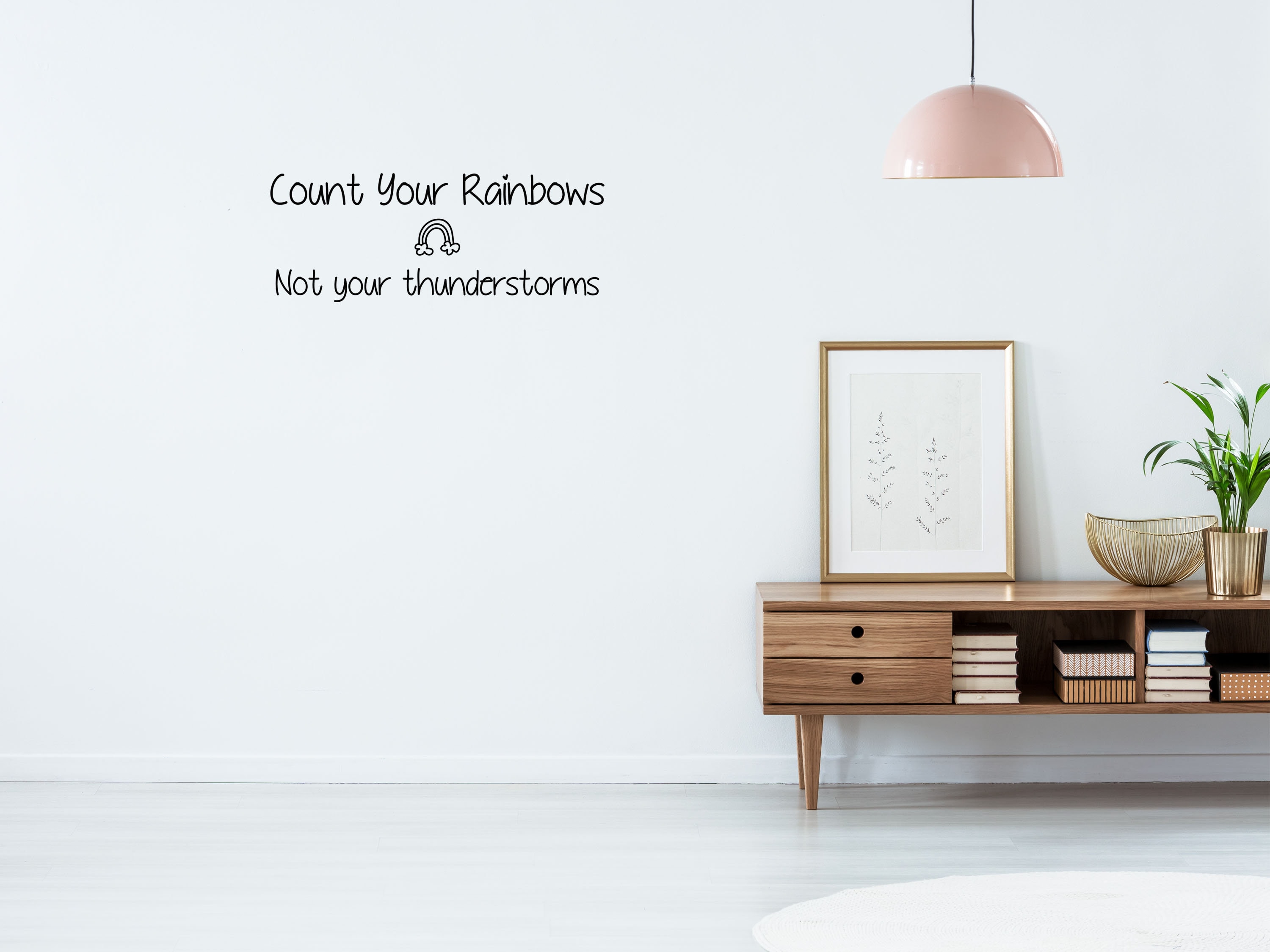 Count Your Rainbows Vinyl Wall Decal - Handmade Rainbow Wall Art ...