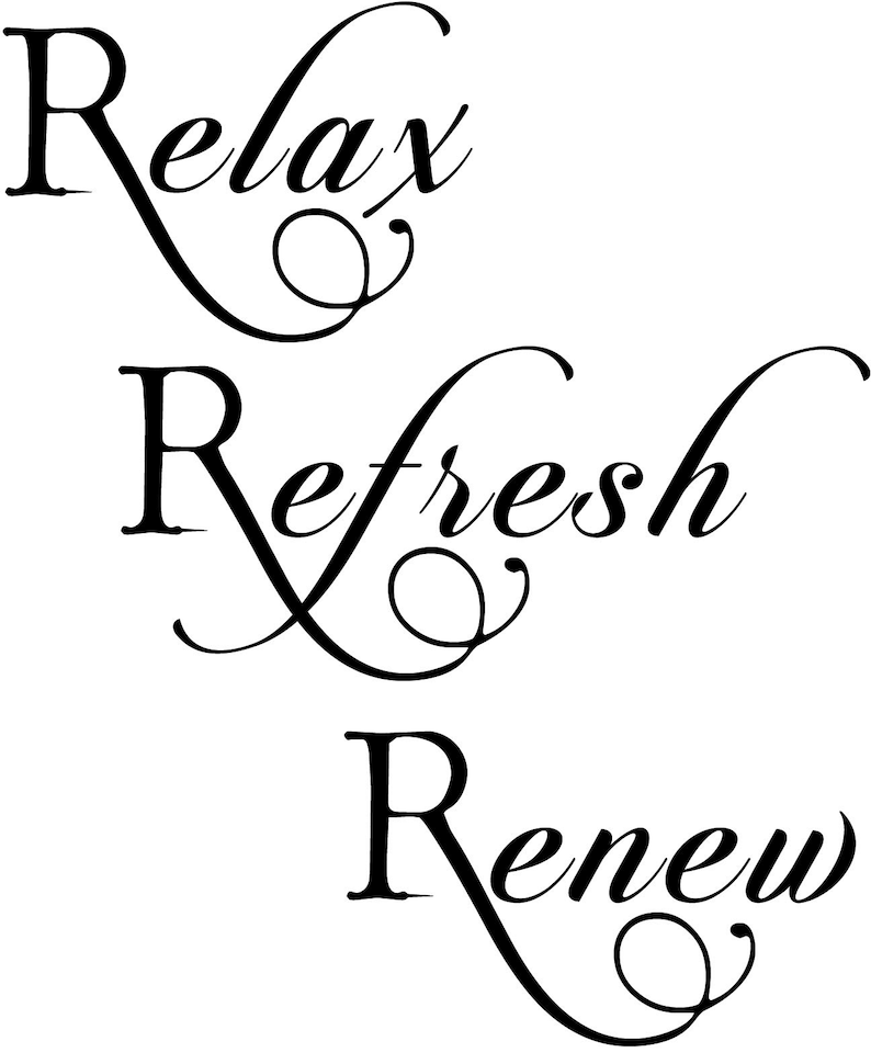 Relax Refresh Renew Bedroom Decal Relax Decal Home Decor - Etsy