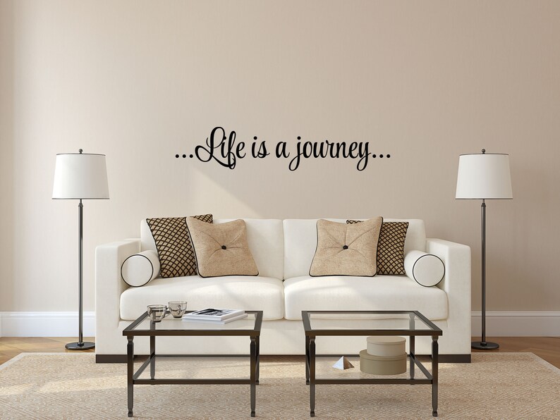 Life is A Journey Vinyl Wall Decal: Inspirational Quote, 36x7.5" - Etsy
